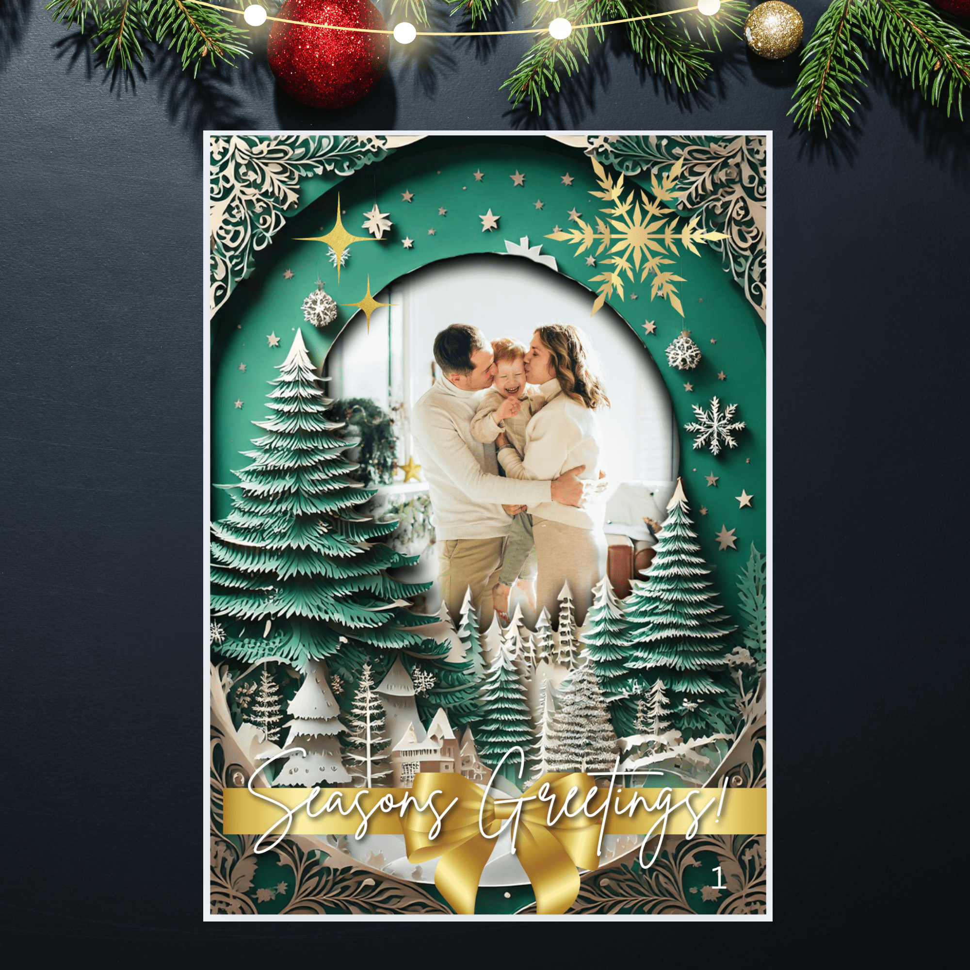 Editable 'Enchanted Magic' Christmas Card Design Canva | Presets.io